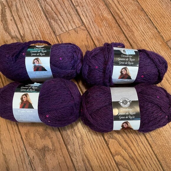 Loops & Threads | Office | 4 Skeins Loops Threads Dewdrops Mohair Blend ...